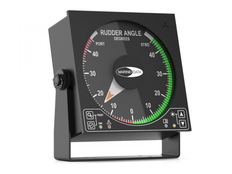 MD68RDI Large Dial Rudder Angle Indicator - Marine Data Systems